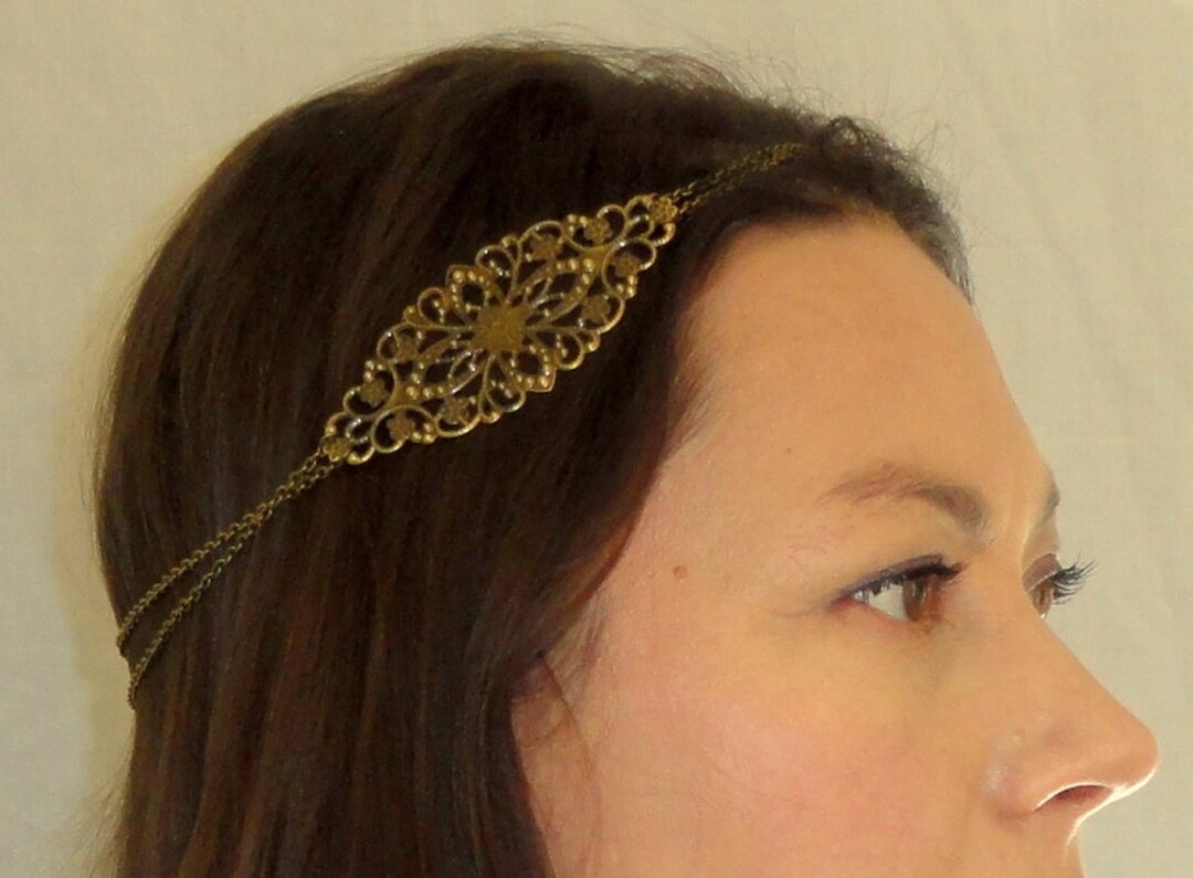 Bohemian Headchain, Boho Head Jewelry, Boho Chic Head Piece, Gypsy Head ...