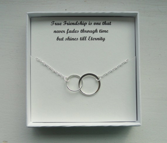 Friendship Gift Sterling Silver Eternity Necklace Eternity - Etsy UK