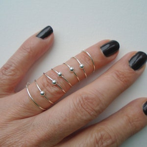 Silver Wire Beaded Full Finger Ring, Long Silver Spiral Wire Ring ...