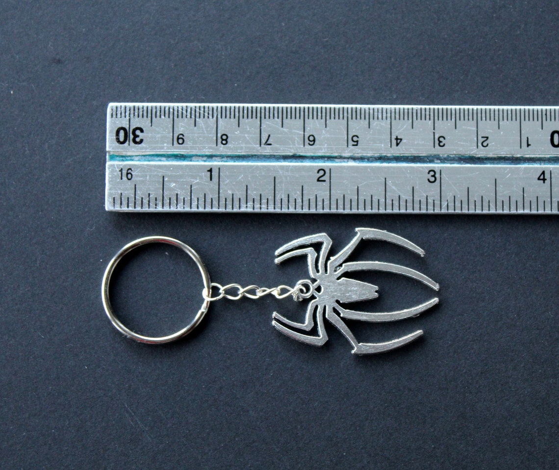 Spider Keychain Large Spider Keyring Insect Keyring Keyring - Etsy