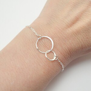 Sister Gift, Eternity Bracelet, Sterling Silver Eternity Circle ...