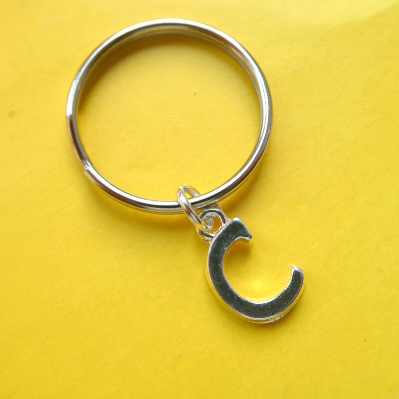 Initial Keychain - Etsy