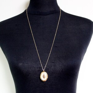 Gold Locket Necklace, Oval Picture Locket, Photo Necklace Gift, Photo ...