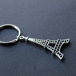 Eiffel Tower Keychain, Silver Eiffel Tower Charm Keyring, Paris Keyring ...