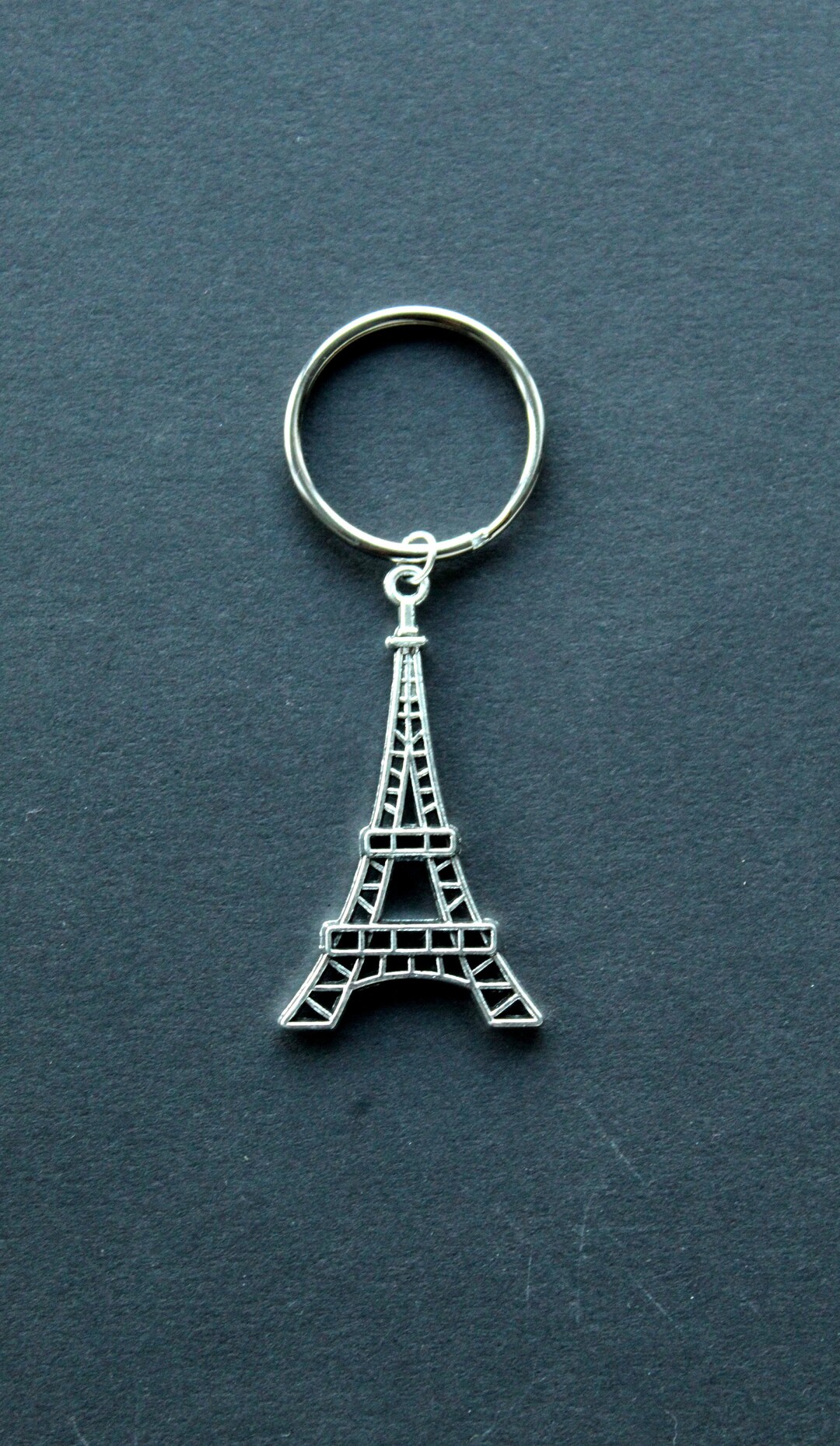 Eiffel Tower Keychain, Silver Eiffel Tower Charm Keyring, Paris Keyring ...