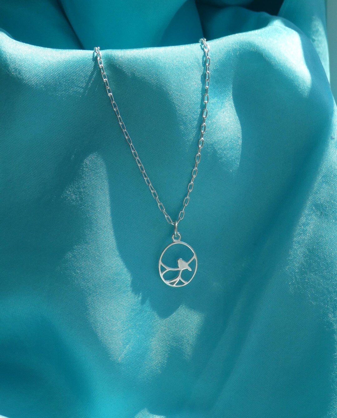 Sterling Silver Nightingale Necklace: Dainty Songbird Charm, Bird Lover ...