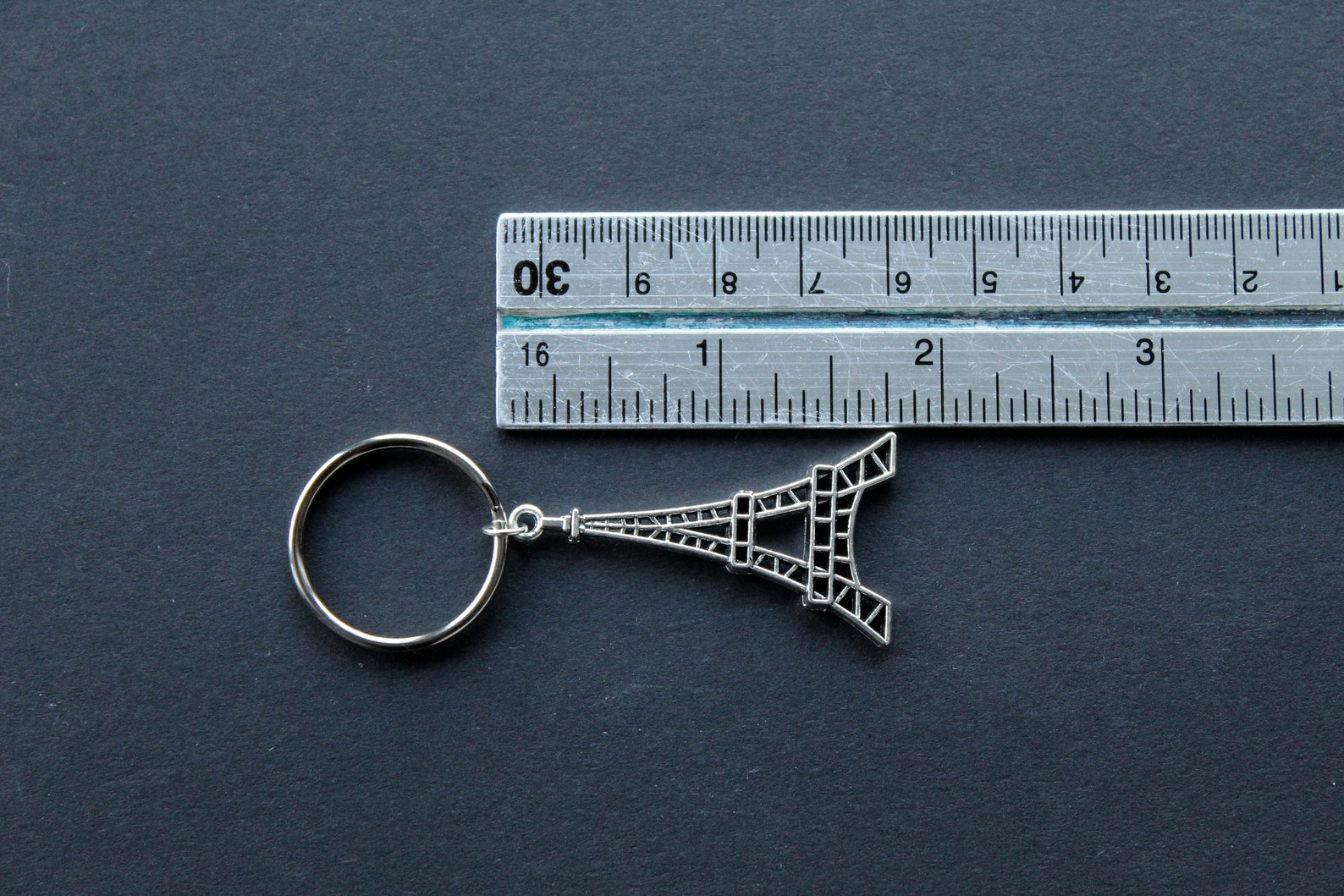 Eiffel Tower Keychain Silver Eiffel Tower Charm Keyring | Etsy
