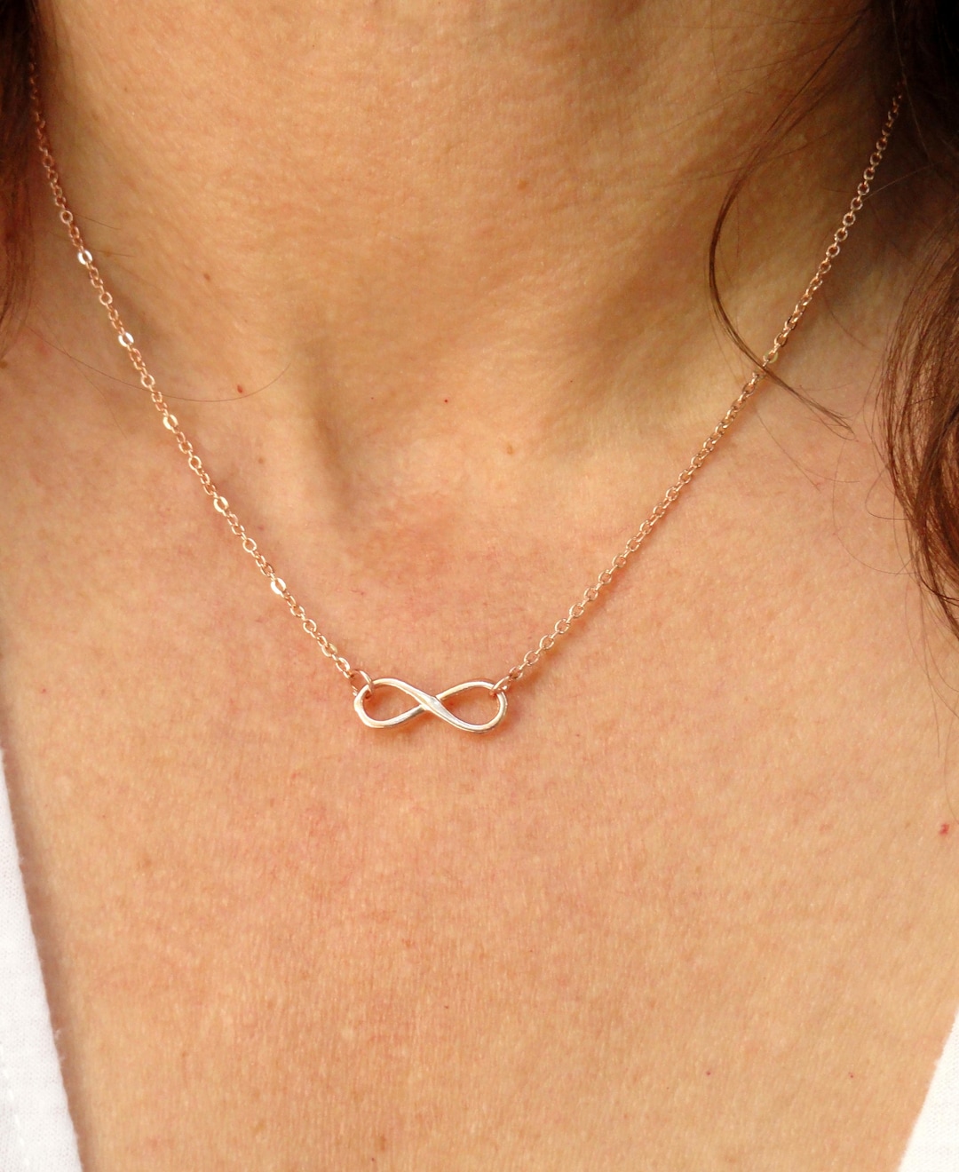 Rose Gold Infinity Necklace, Infinity Necklace, Rose Gold Necklace ...