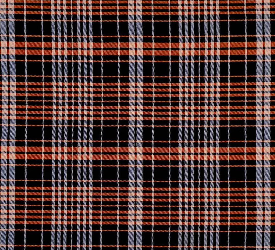 Halloween Black and Orange Plaid Super Snuggle Flannel Fabric - Soft ...