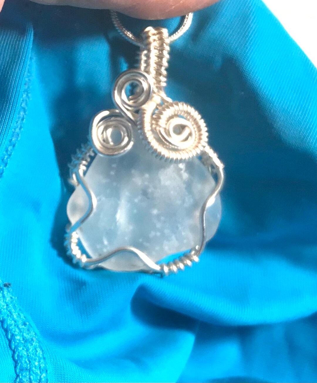 Wire Wrapped Sea Glass Pendant - Etsy