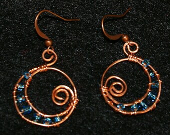 Copper Coil Earrings - Etsy