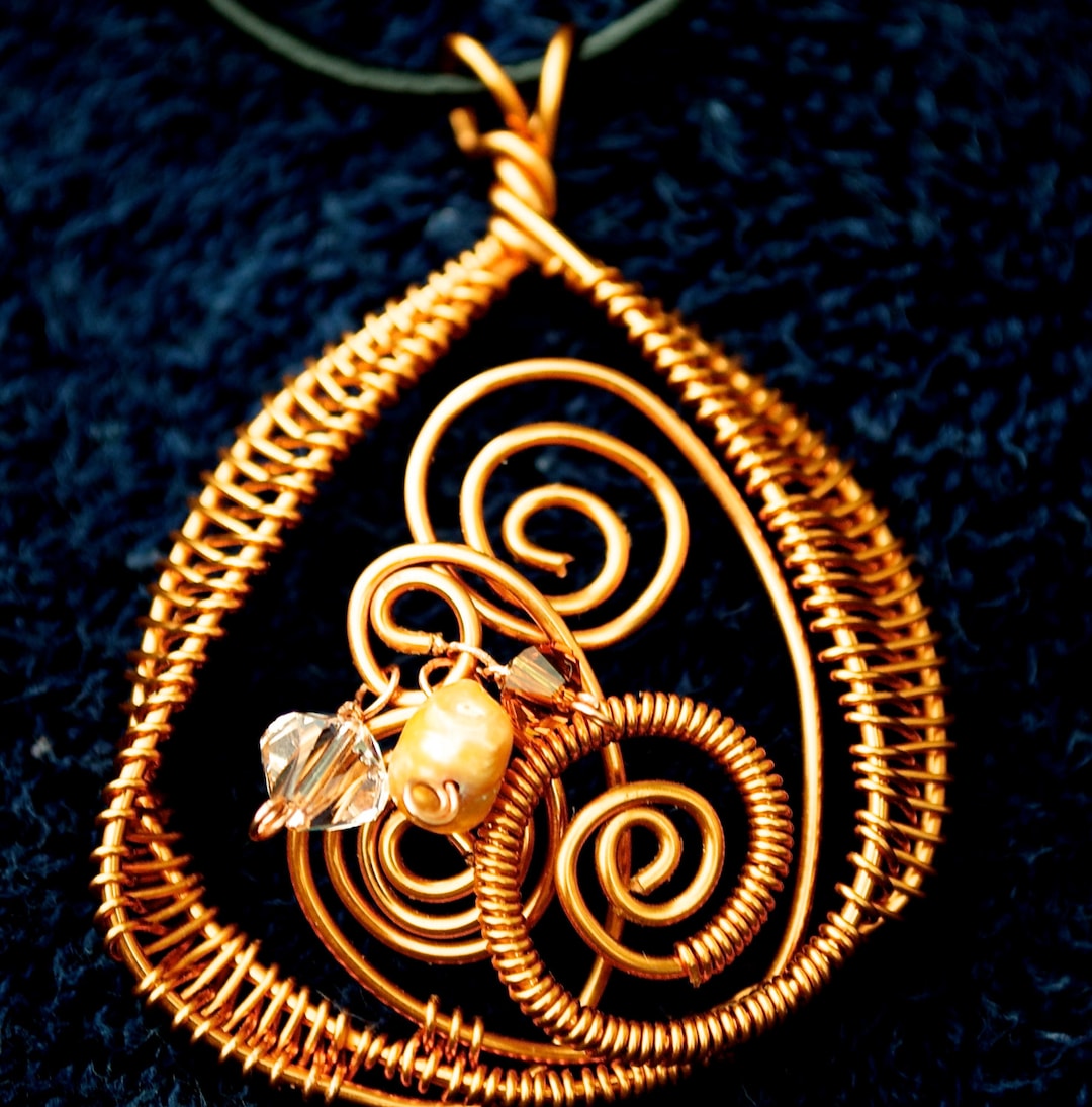 Copper Wire Woven Necklace - Etsy Hong Kong