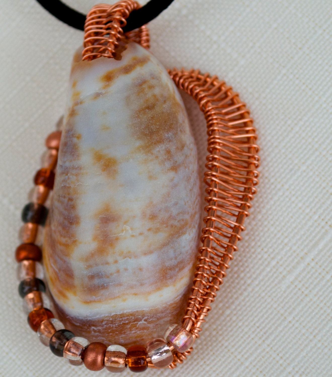 Wire Wrapped Sea Shell Necklace - Etsy