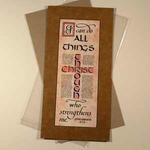 Digital - Philippians 4:13 - Hand Lettering - Calligraphy Print ...