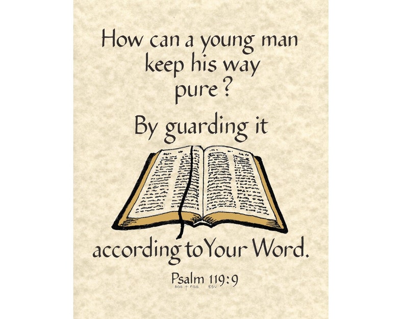 Print - Psalm 119:9 - Hand Lettering - Calligraphy Print - Scripture ...