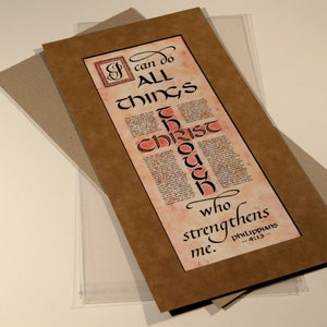 Digital - Philippians 4:13 - Hand Lettering - Calligraphy Print ...