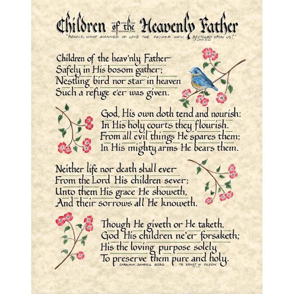 Hymn Calligraphy Wall Art - Etsy