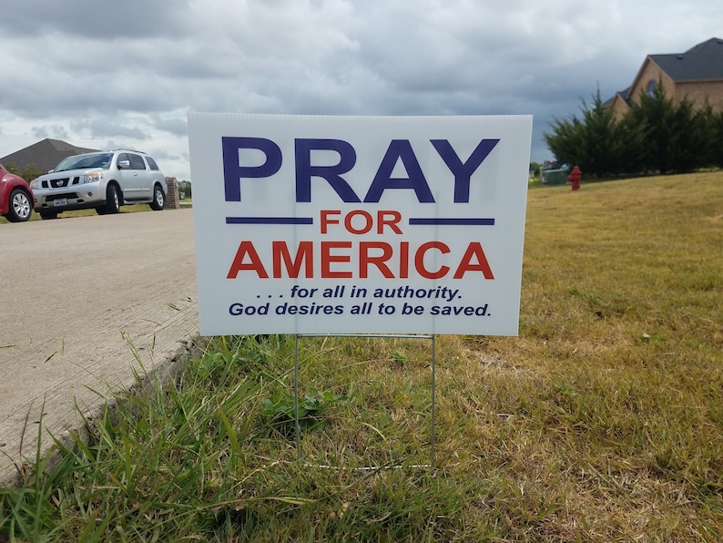 Pray for America Yard Sign - Prayer Signs - Patriotic - Etsy