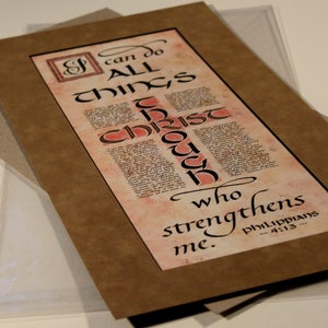 Digital - Philippians 4:13 - Hand Lettering - Calligraphy Print ...