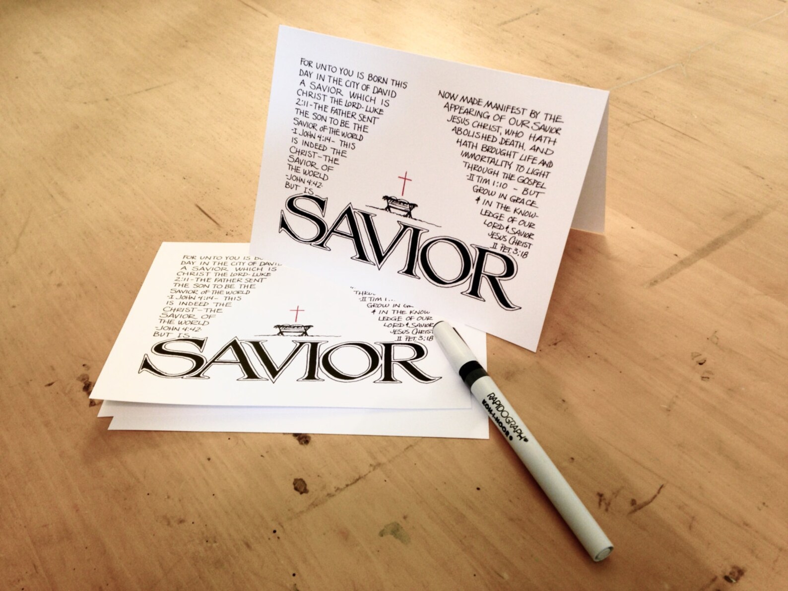 Christmas Card Set Frame-able Cards 5x7 Set of 5 - Etsy