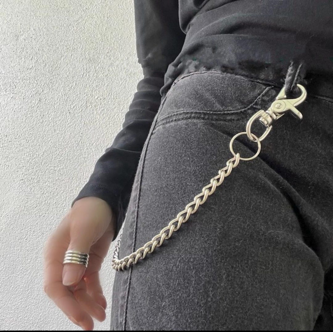 Wallet Chain for Pants, Steel Clasps, Grunge Pant Key Chain, Fashion ...
