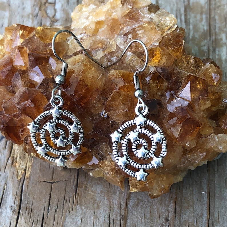Galaxy Stars Dangle Earrings: Milky Way Space Star Charm Drop Earring ...