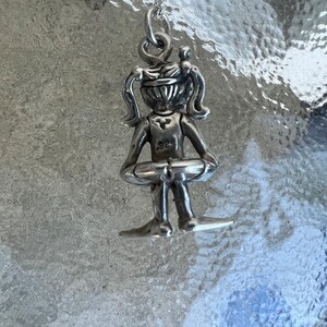 Sterling Silver Scuba Diver Girl Pendant: Vintage Handcrafted Ocean ...