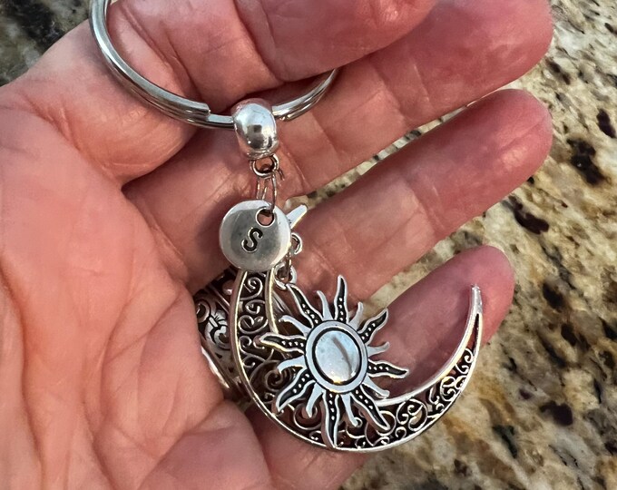 Beaded Tarot Card Moon Keychain- La Luna- Pearls- Gold- Popular-beads ...