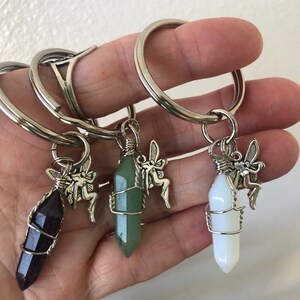 FAIRY Crystal Keychain, Winged Fairy Key Holder, Fairy With Wrapped ...