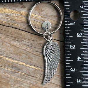 Angel Wing Keychain, Wing Pendant, Remembrance Keychain, Large Wing Key ...