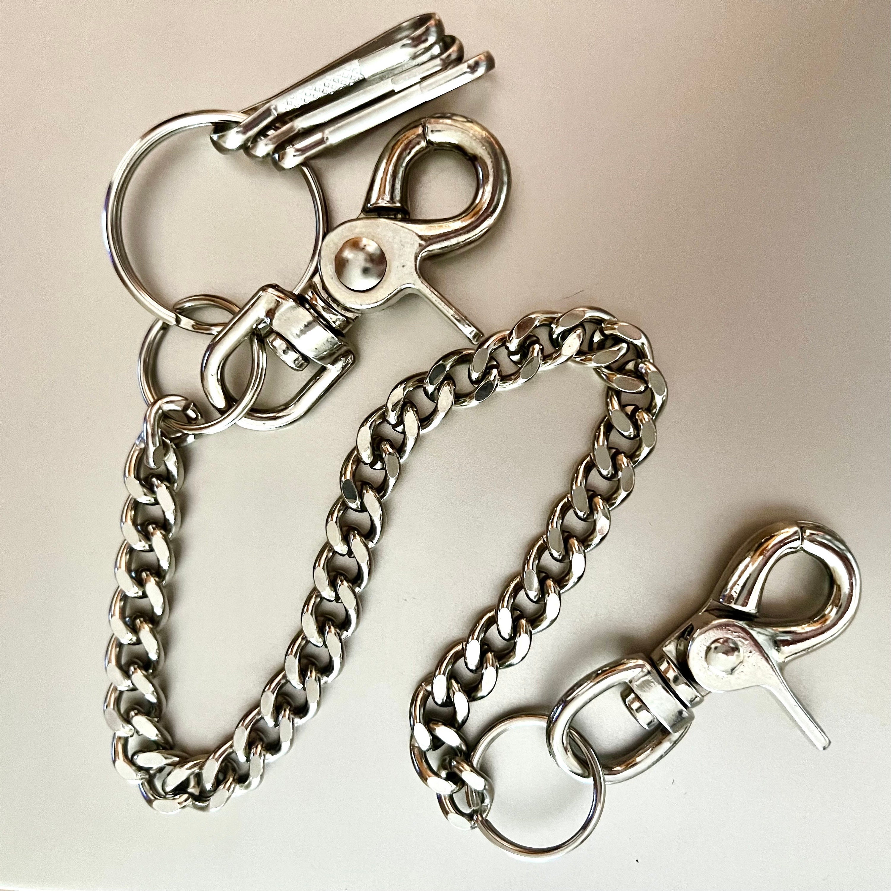 Silver Heavy Duty Leash, Wallet Chain, Biker Trucker Key Silver Heavy Duty Leash, Wallet Chain, Biker Trucker Key