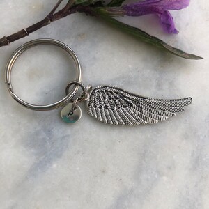 Angel Wing Keychain, Wing Pendant, Remembrance Keychain, Large Wing Key ...