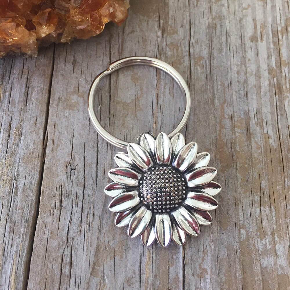 Sunflower Keychain Sunflower Pendant Sun Flower Charm | Etsy