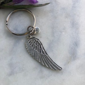 Angel Wing Keychain, Wing Pendant, Remembrance Keychain, Large Wing Key ...