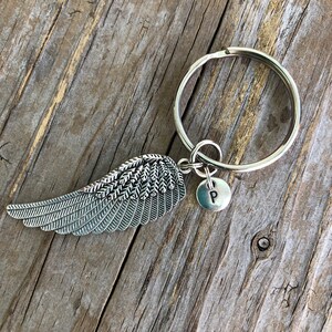 Angel Wing Keychain, Wing Pendant, Remembrance Keychain, Large Wing Key ...