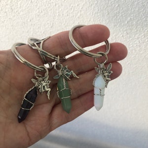 FAIRY Crystal Keychain, Winged Fairy Key Holder, Fairy With Wrapped ...