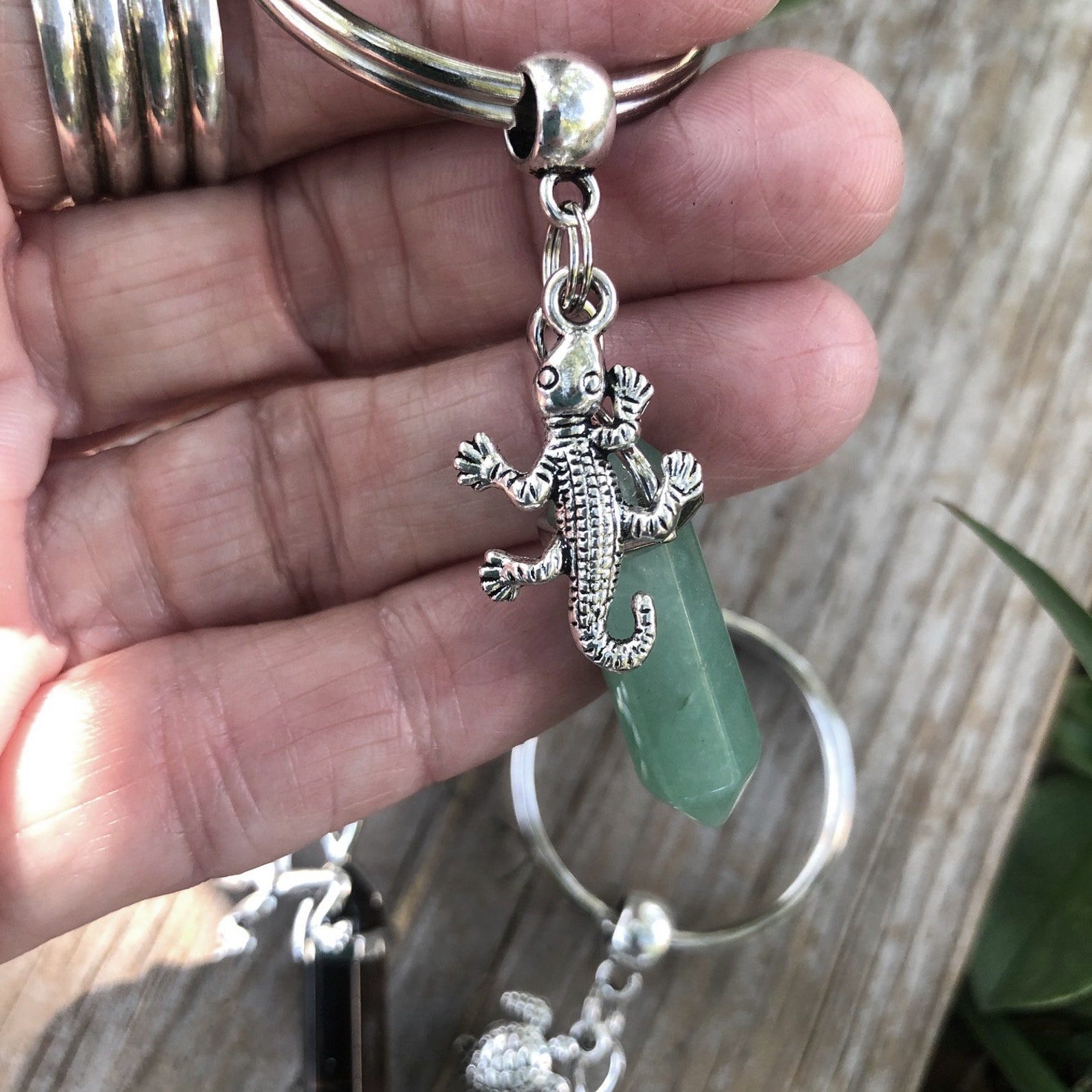 Crystal Reptile Keychain Lizard Keychain Turtle Keyring | Etsy