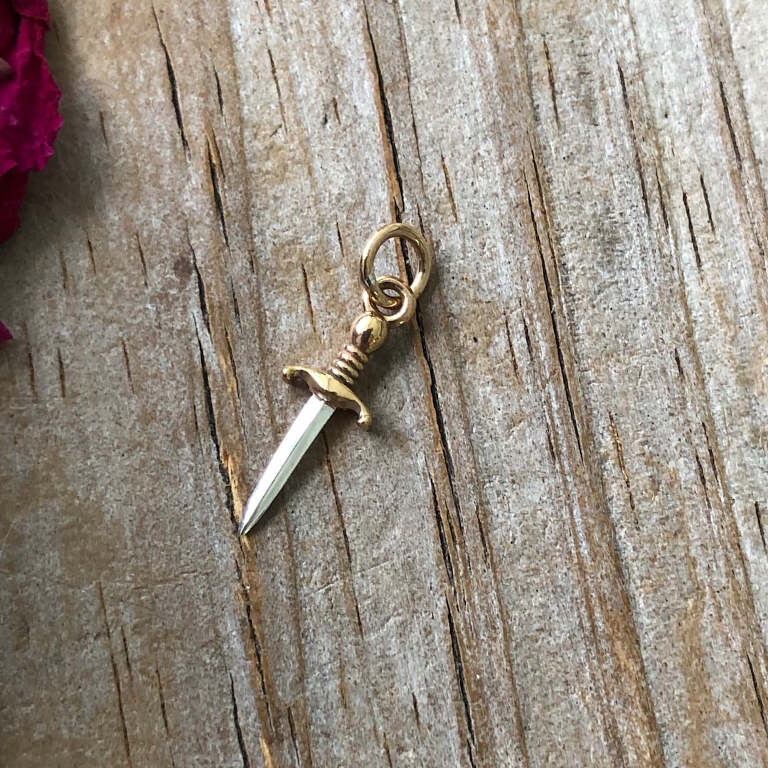 Dagger Charm, Knife Charm, Tiny Sterling Dagger, Mini Dagger, Pirate ...