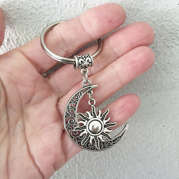 Moon Keychain - Etsy
