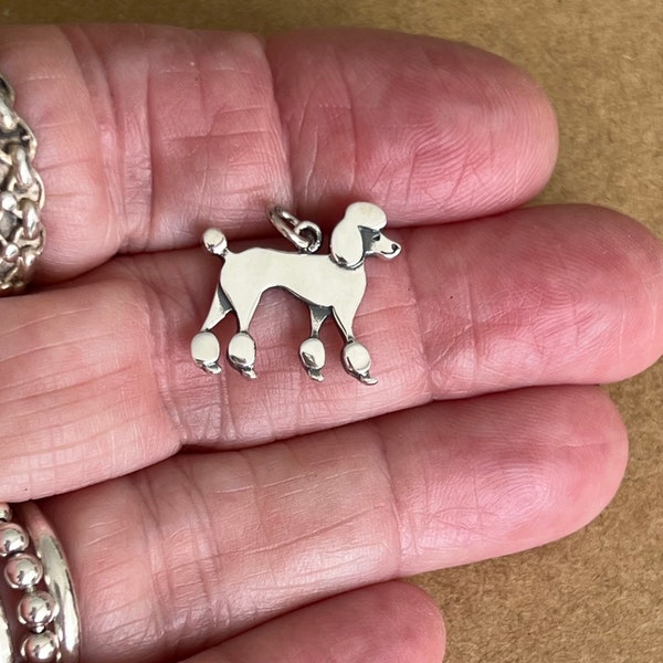 Silver Poodle Charm - Etsy