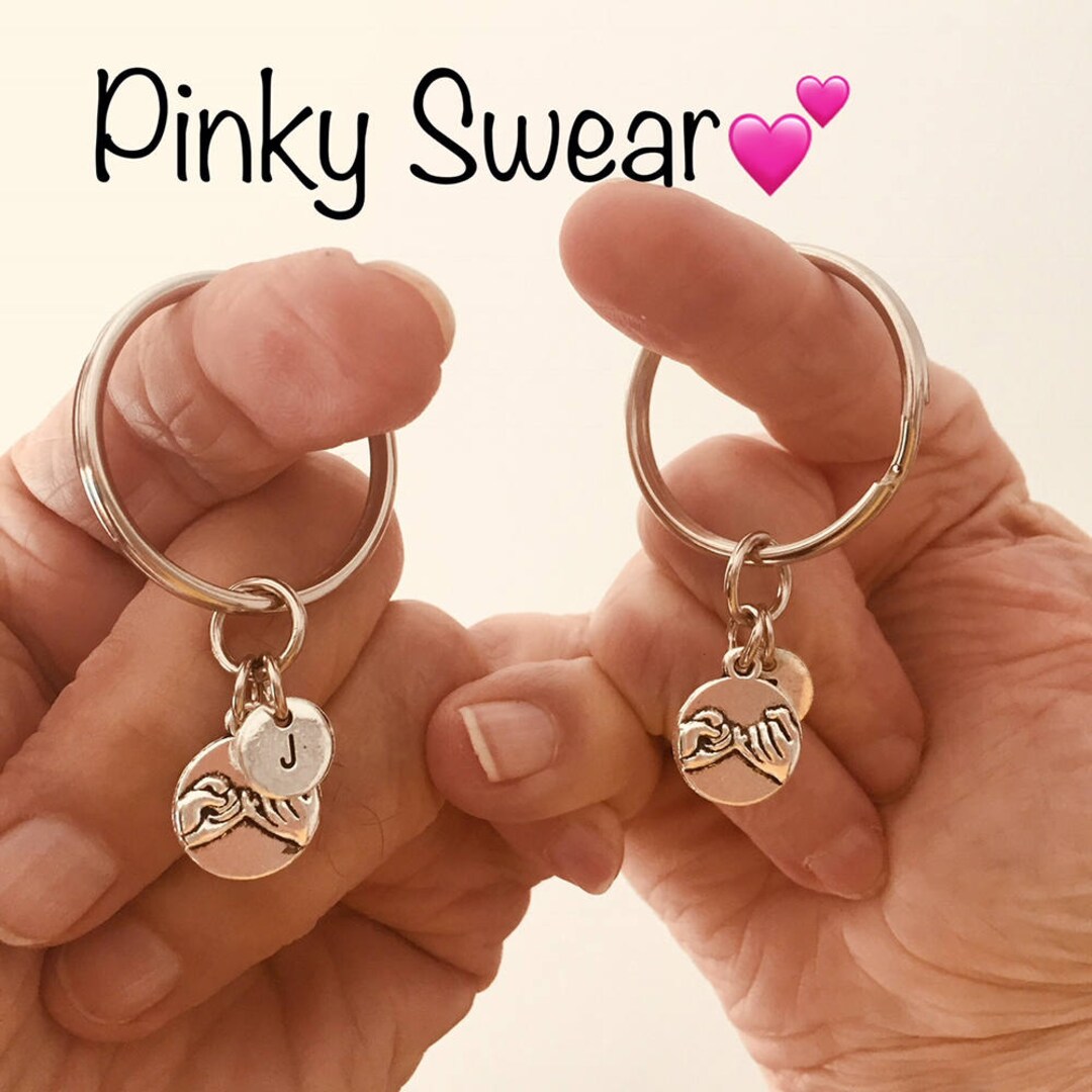 Pinky Swear 2 Keychains for Best Friends, Pinky Promise Key Chain Pair ...