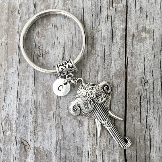 Elephant Keychain/ Elephant Key Chain/ Elephant Keyring/hippie - Etsy