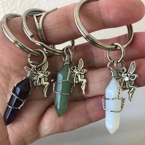 FAIRY Crystal Keychain, Winged Fairy Key Holder, Fairy With Wrapped ...