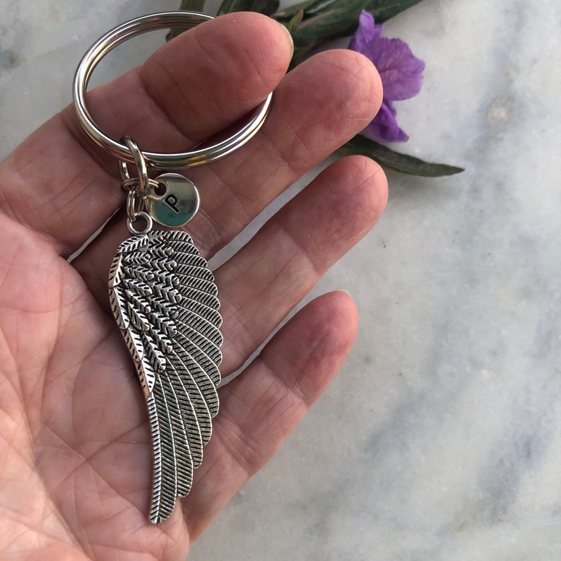 Angel Wing Keychain Wing Pendant Remembrance Keychain Large - Etsy