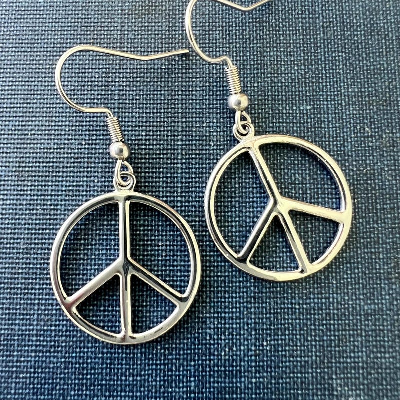 Peace Earrings - Etsy
