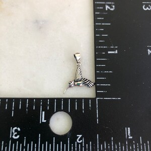 Silver Hummingbird Charm, Tiny Sterling Hummingbird, Bird Charm Jewelry ...