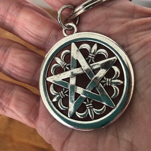 Pentacle Keychain Pentacle Medallion Keyring - Etsy