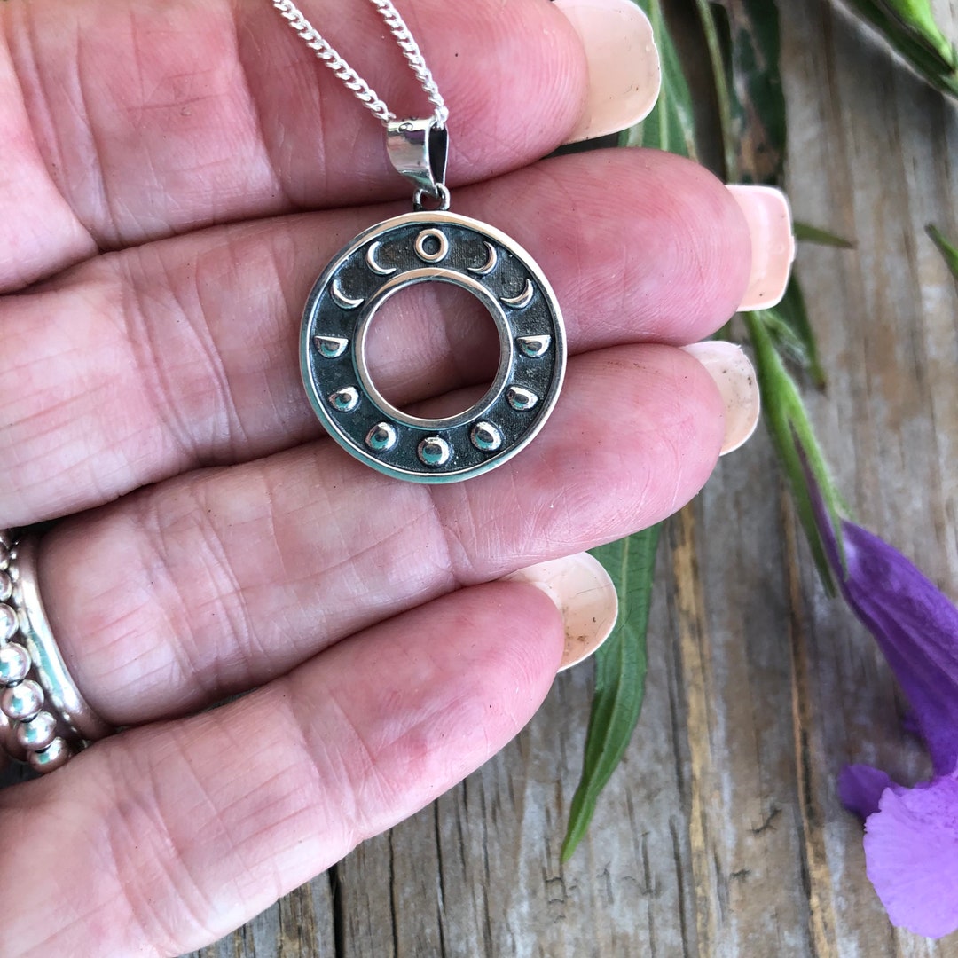 Moon Phase Pendant Phases of the Moon Lunar Cycle Celestial - Etsy