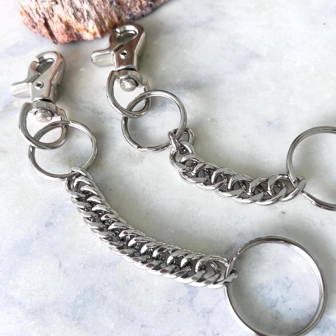 Steel Link Keychain, Industrial Lobster Claw Clasp for Jeans or Wallet ...