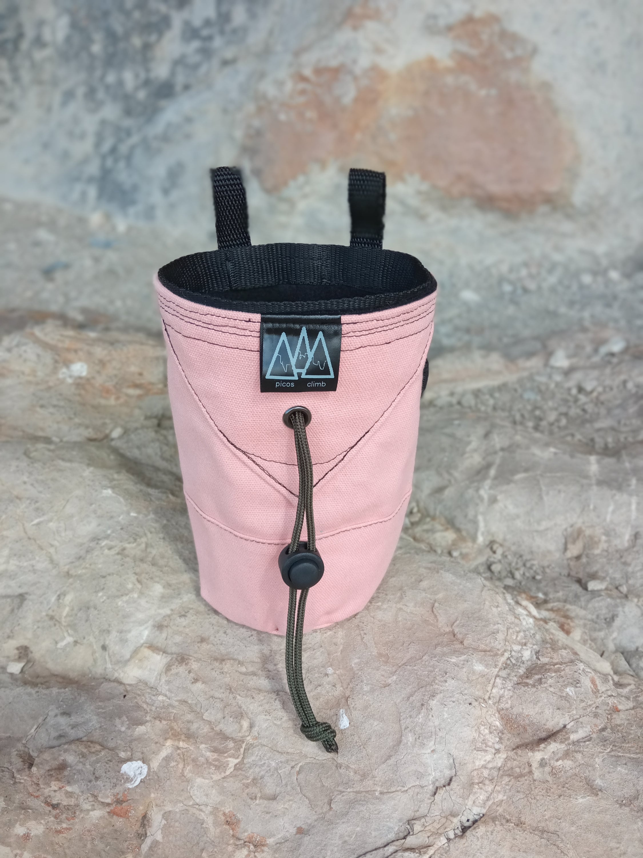 Pink Chalk Bag, Climbing Chalkbag With Belt, Boulderbag, Gift for ...